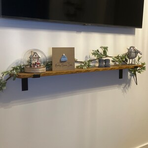 Solid Wood Radiator Shelf With Brackets Rustic Narrow Shelf - Etsy UK