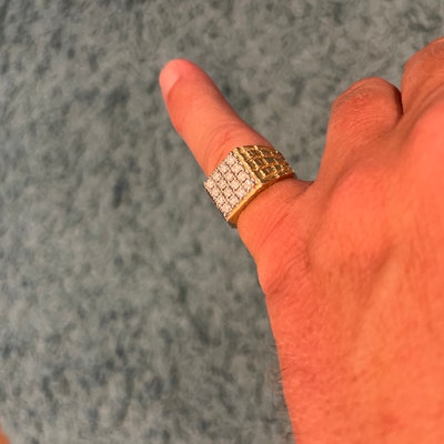 14K Gold Pinky Ring, Five Stone Ring, Dainty Pinky Ring, Multi-stone ...