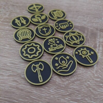 Monster Tokens Starter Pack woodencolour Dungeons and Dragons Tokens ...