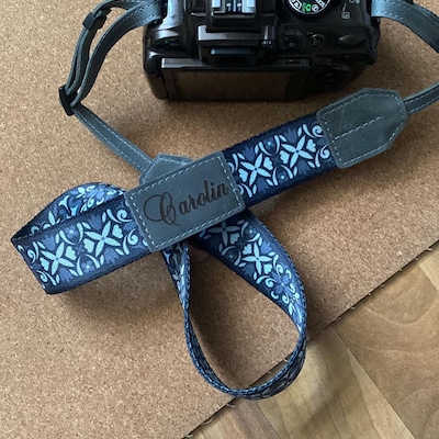 Engraved Camera Strap, Pattern Leather Camera Straps, Travel Gift ...