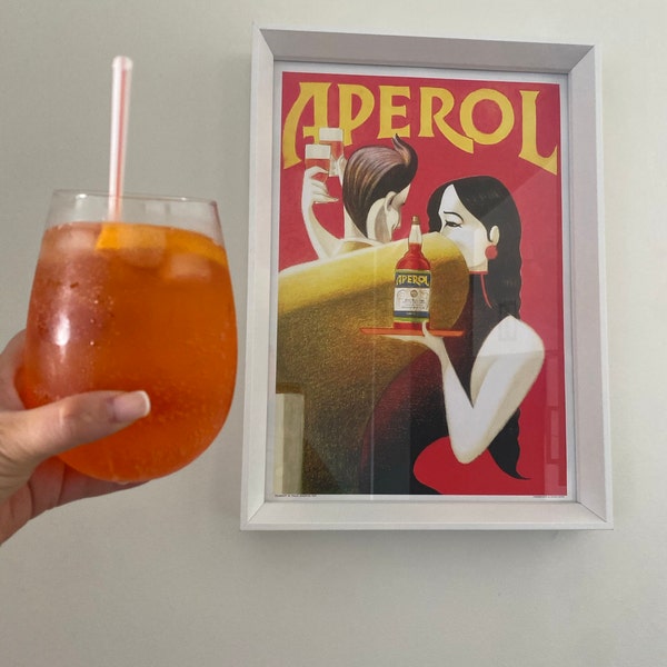 Aperol 1990 Poster Print | Retro Advertising| Alcohol | Italy | Kitchen ...
