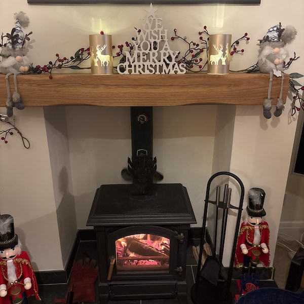 Floating Oak Mantle Shelf-bespoke Sizes, Pre-drilled, Fixings Included ...