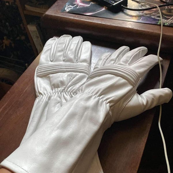 Leather Gloves for Power Rangers Kamen Rider Cosplay/long Gauntlet/top ...