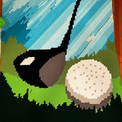 C2C Golf Sport Crochet Pattern With Written/color Instructions, Full ...