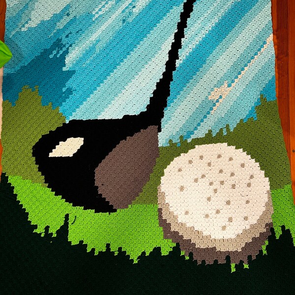 C2C Golf Sport Crochet Pattern With Written/color Instructions, Full ...