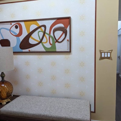 TELSTAR Painted Mid Century Atomic Shadow Box Light Switch and Outlet ...