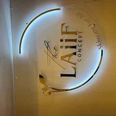 Custom Stainless Steel Logo Sign, Illuminated Logo Sign Backlit-brushed ...