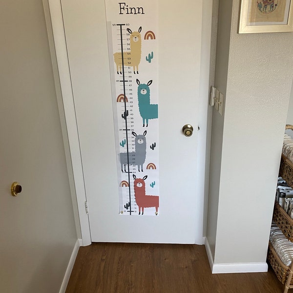 Personalized Growth Chart, Height Chart, Kids Growth Chart, Animal ...