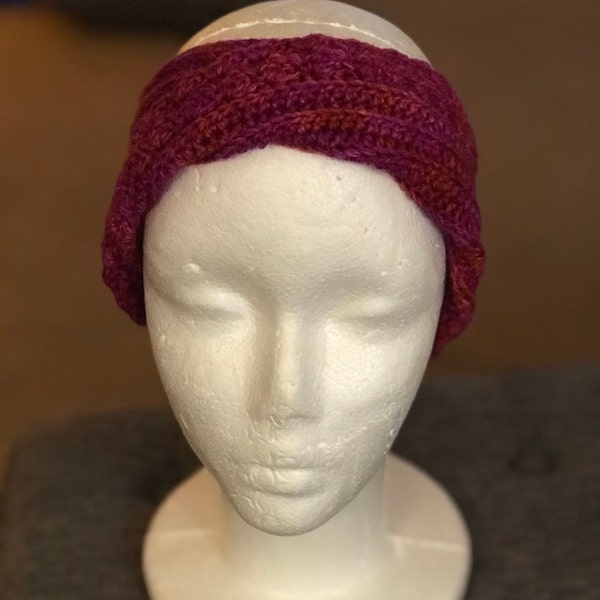 Crochet Pattern Herringbone Twist Ear Warmer Pdf Digital Download