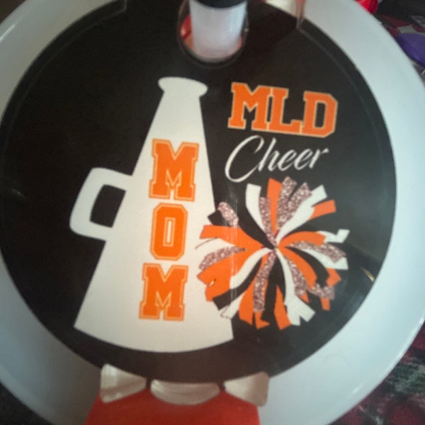 Cheerleader Megaphone and Poms Tumbler Topper, Personalized, Fits ...
