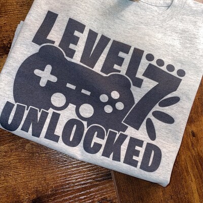 Level 7 Unlocked Svg, 7th Birthday Svg, Gamer Birthday Svg, Kids Gaming ...