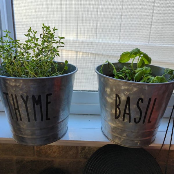 Farmhouse Herb Bucket Planter - Etsy