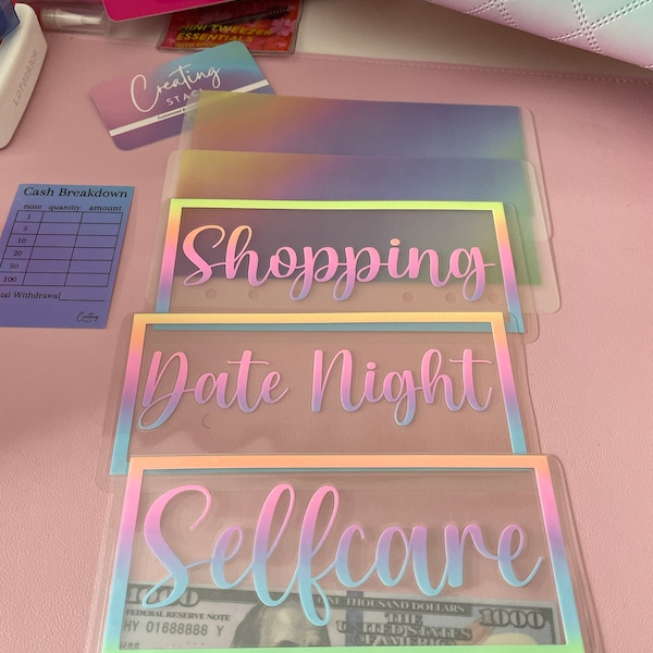 Wallet Size Clear Cash Envelopes Customized Cash Stuffing Envelopes ...