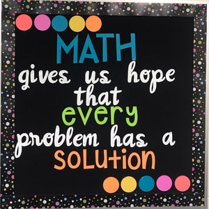 Math Bulletin Board Kit Back to School Bulletin Board Math Classroom ...