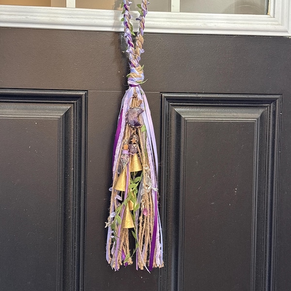 Witches Bells, Lavender Moon Witch Bells: Amethyst Crystal, Wiccan Home ...