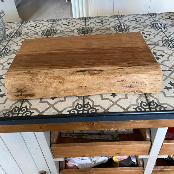 XL Thick Oak Live Edge Chopping Board Heavy Duty Oak Chopping Block ...