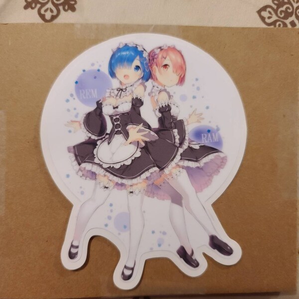Rem and Ram Vinyl Sticker Re: Zero Anime Stickers Laptop Stickers ...