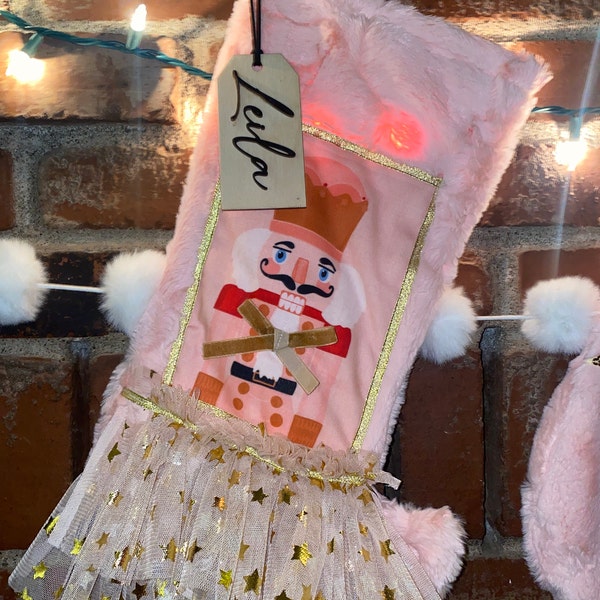 Nutcracker Stocking// Christmas Stocking//pink Christmas Stocking - Etsy