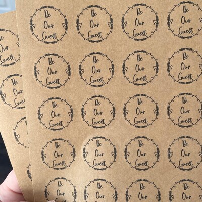 Brown Paper Stickers, Kraft Paper, Personalised Stickers, Handmade ...