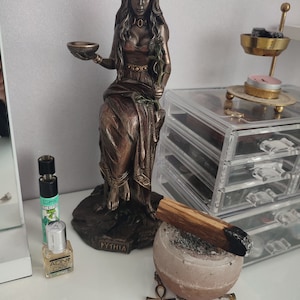 Triple Moon Goddess Maiden Mother and Crone Cold Cast Resin Bronze ...