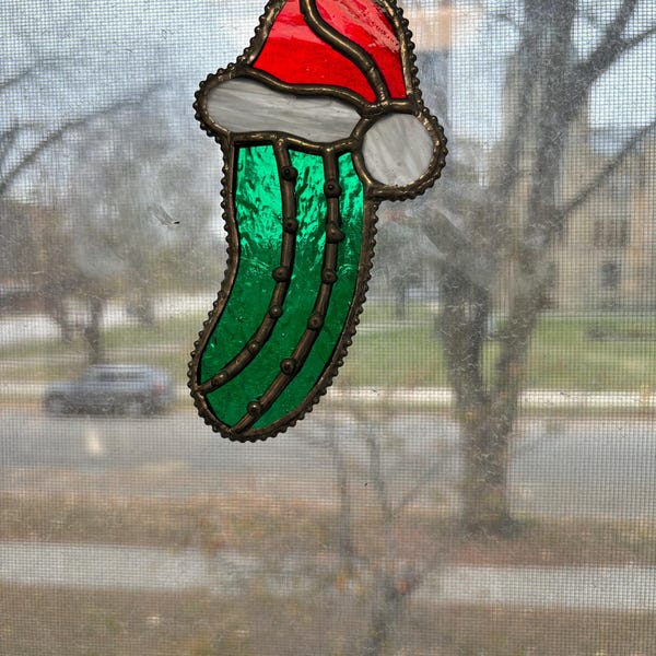 Stained Glass Christmas Pickle Pattern Commercial Use - Etsy