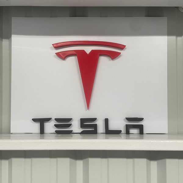 Tesla Wall Logo and Tesla Letters 3d-big-multiple Colors - Etsy