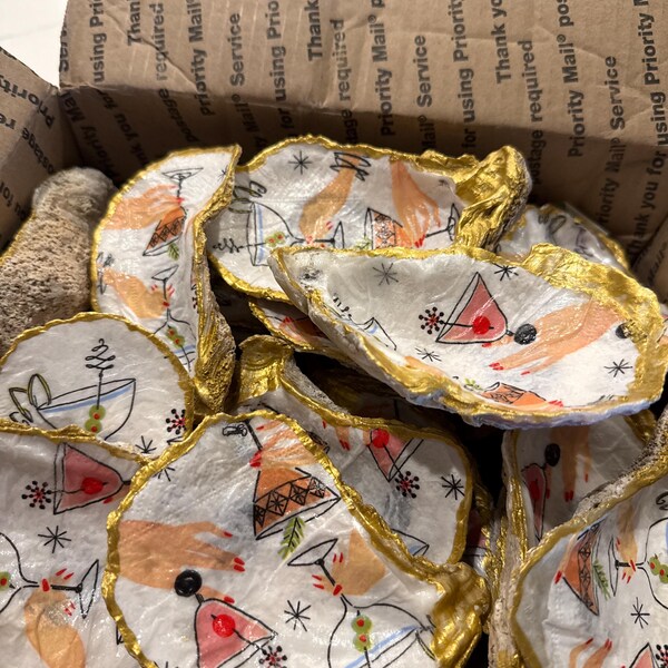 Set of 30 Baby Oyster Shells (.5 - 1.5)| Crafting Ready | Nautical ...