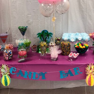 Candy Bar Banner, Candy Bar Sign, Sweet Table Banner, Treats Banner ...