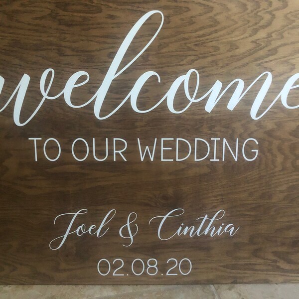 Welcome to Our Beginning Decal / Welcome to Our Beginning Wedding Sign ...