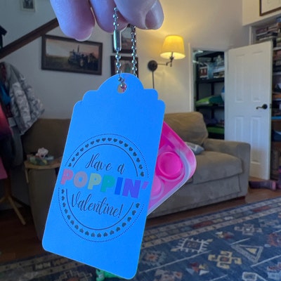 Physical Printed Pop It Tags Valentine Classroom Gifts Bubble Pop Tag ...