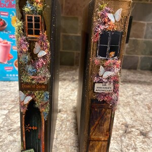 Custom Single Book Bookshelf Insert Samples/one Antiqued and Distressed ...