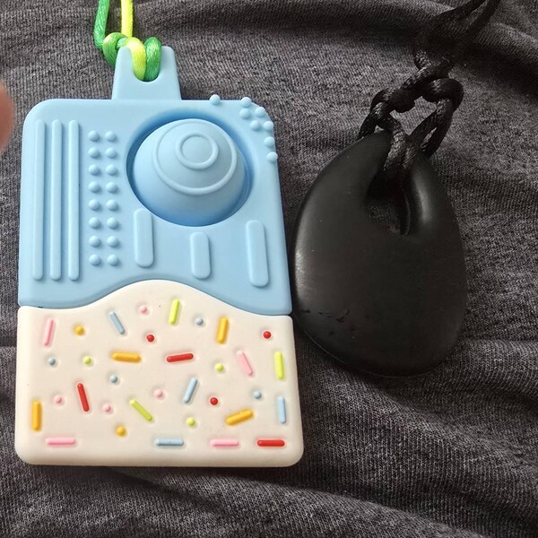 Popper Ice Cream Chew Necklace Pendant Chewelry Sensory Textured Stim ...