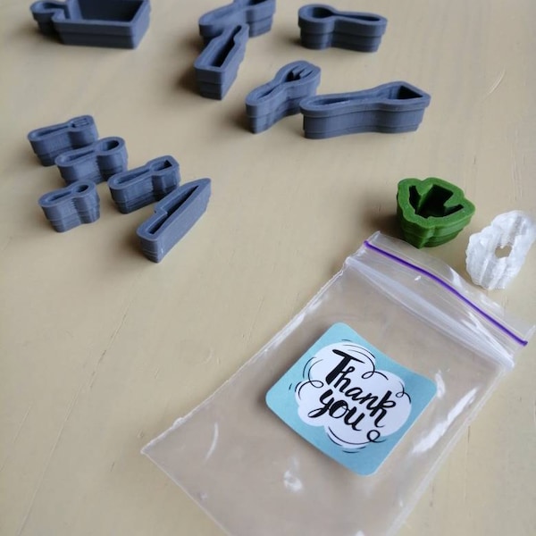 Custom Cutter/printed to Order/set of Cutters 5 Pieces\utensils ...