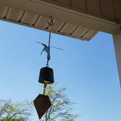 Harmony Hollow Hummingbird 3D Motif Bronze Wind Garden Bell - Etsy