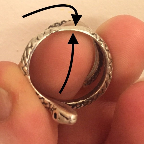 SET OF 2 Bohemian Antique Snake Rings, Knuckle Midi Pinky Ring, Silver ...
