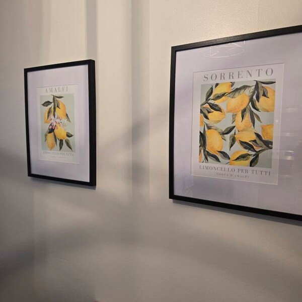 Lemon Tile Print, Lemon Watercolor Fruit Print, Amalfi Coast Digital ...