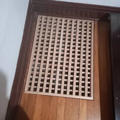 Custom Made to Your Size Large TRIMMED WOOD Floor Grate Wall - Etsy