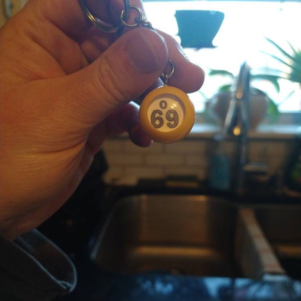 Bingo Ball Keychain - Etsy