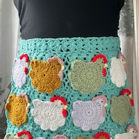 Nesting Hens Egg Gathering Apron, Crochet Pattern, No Sew, Egg Apron ...