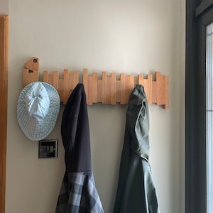 Wall Luxury Modern Rack, Long Wall-mounted Wooden Entryway Rack, Living ...