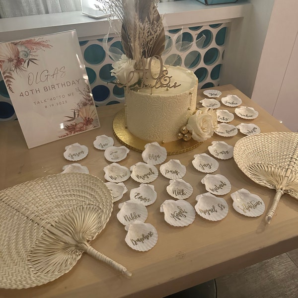 Hand Fans for Beach Wedding // Tropical Hand Fan Favors - Great for ...