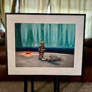 Red Rocket, Art Print, Sunset, Post-apocalyptic, Game Painting, Wall ...