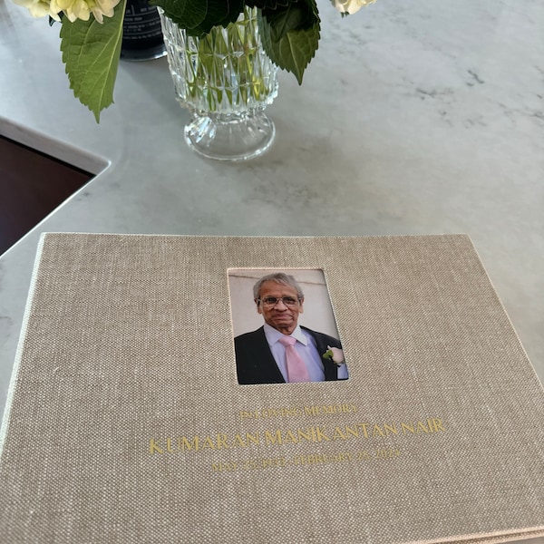 Personalized Memorial Condolence Book | Keepsake Book of Remembrance ...
