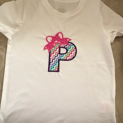 Bow Alphabet Letter Set A-Z Applique Machine Embroidery Design 4 Sizes ...