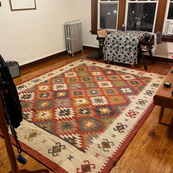 Handmade Flat Weave Rug, Custom Size Area Dhurrie,home & Living Room ...