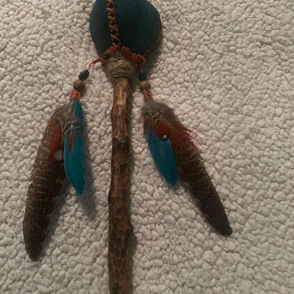 Shamanic Rattle. Unique Leather Maracas. Shamanic Tool. Spiritual ...