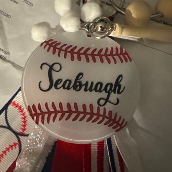 Custom Baseball Bag Charm, Baseball Mom, Baseball Keychains - Etsy