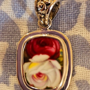 Size 7 Broken China Jewelry Old Country Roses Backstamp Sterling Ring ...