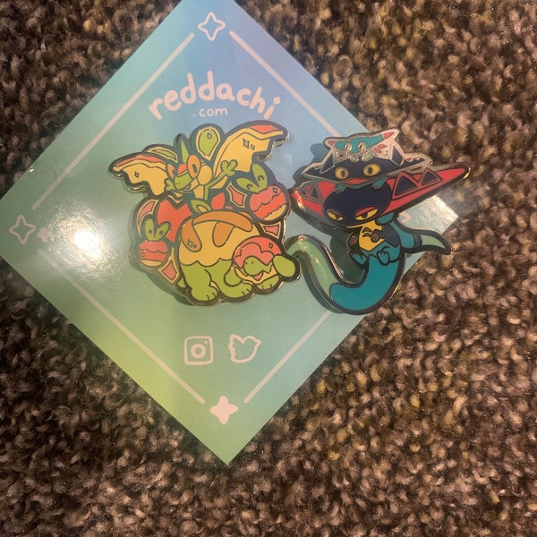 Poke Enamel Pins | Appletun, Applin, Dreepy, Drakloak, Dragapult ...