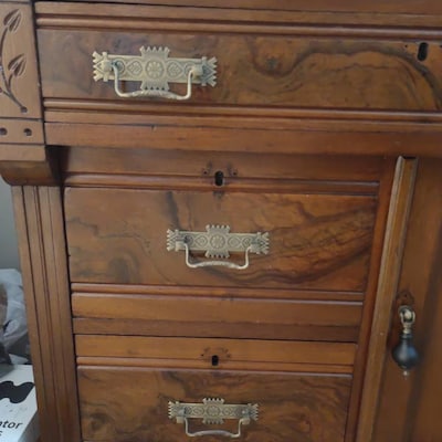 Black English Butler Tray Leaf Hinge With Round Ends Oval 90 Degree ...